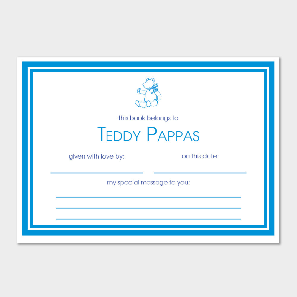 Teddy Bear Fill In Book Plates – Pickett's Press